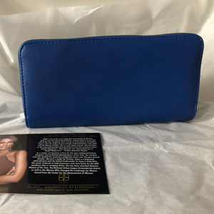 IMAN | Bags | Iman Global Chic Cobalt Blue Walletclutch Logo | Poshmark